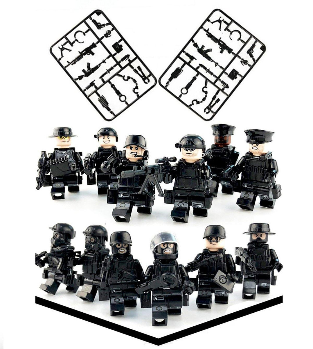 12 Pcs Lego Police SWAT Set [ with weapons pack ] | A2Z Oz Mall – A2ZOZMALL