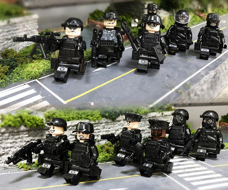 12 Pcs Lego Police SWAT Set [ with weapons pack ] | A2Z Oz Mall – A2ZOZMALL