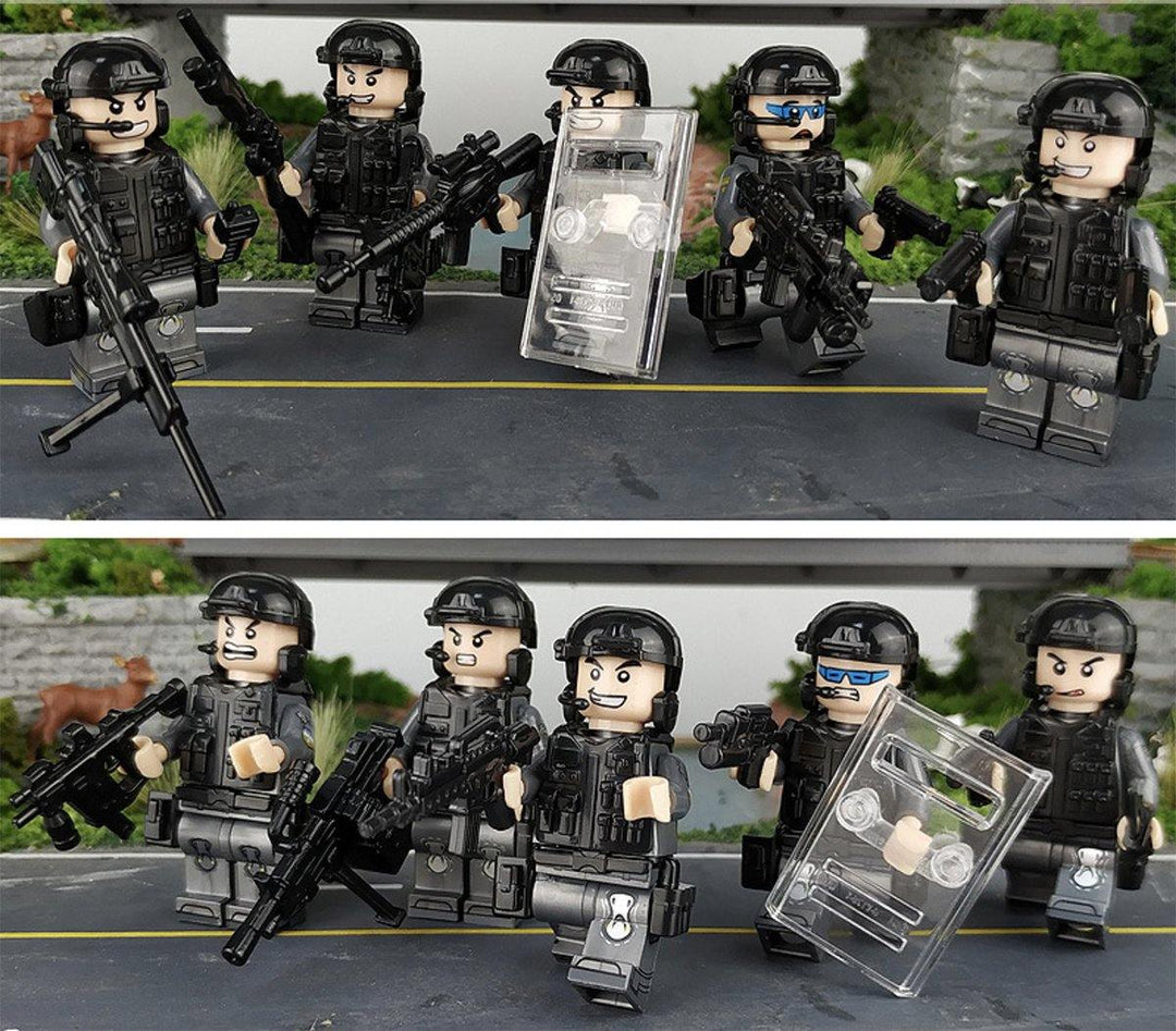 Lego SWAT Team Minifigure 10pcs [ with weapons ] | A2Z Oz Mall – A2ZOZMALL
