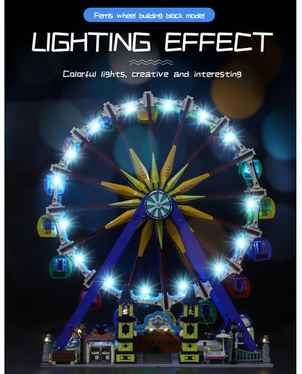 Mould King Ferris Wheel Building Blocks with LED Lights Toy Gift Set ...
